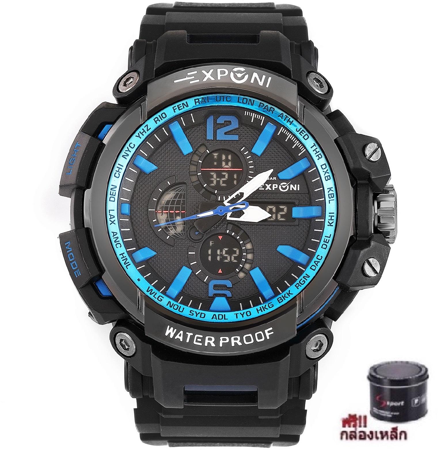 ราคาปัจจุบัน (มี 4 สีให้เลือก) EXPONI นาฬิกาดิจิตอลสไตล์สปอร์ต กันน้ำ ...