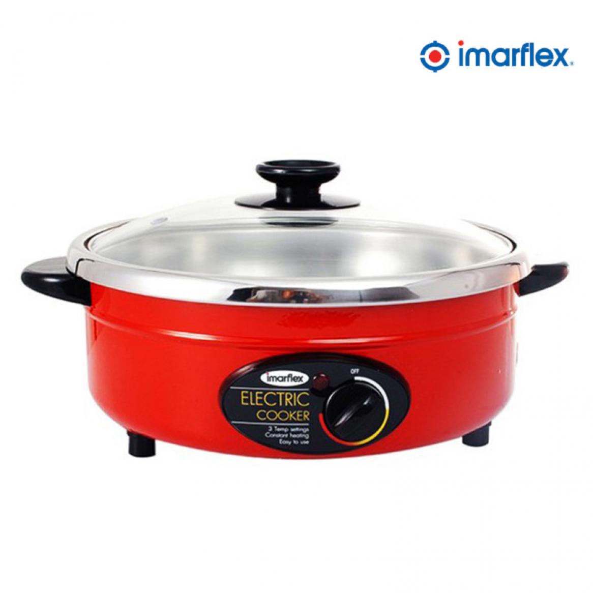 Imarflex กระทะไฟฟ้า รุ่น IP-19 - สีแดง Electric Pan / Gill Pans ลดราคา