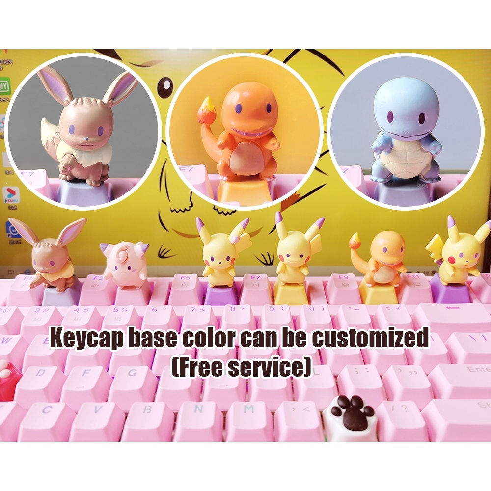 【หมวกแป้นพิมพ์】Pikachu Pokémon Keycap ฝันสมบัติ ปุ่มแป้นพิมพ์เชิงกล ...