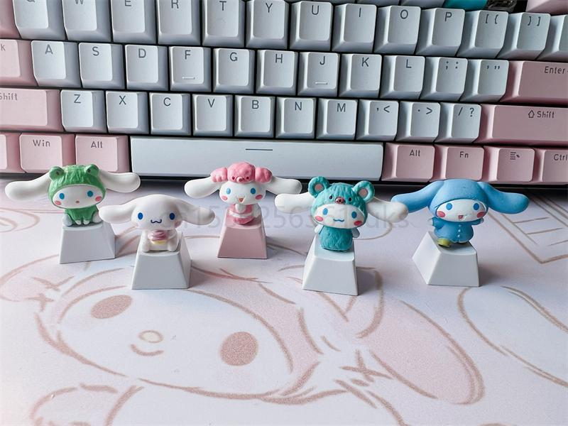 Sanrio Kawaii Cinnamorol Keycaps Mechanical Keyboard Caps Hello Kitty ...