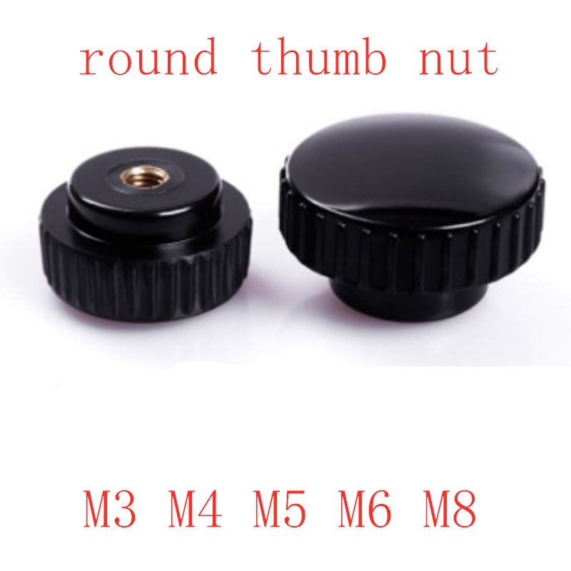 5pcs M5 M6 M8 Round Knurled Plum Bakelite Hand Tighten Nuts / Butterfly ...