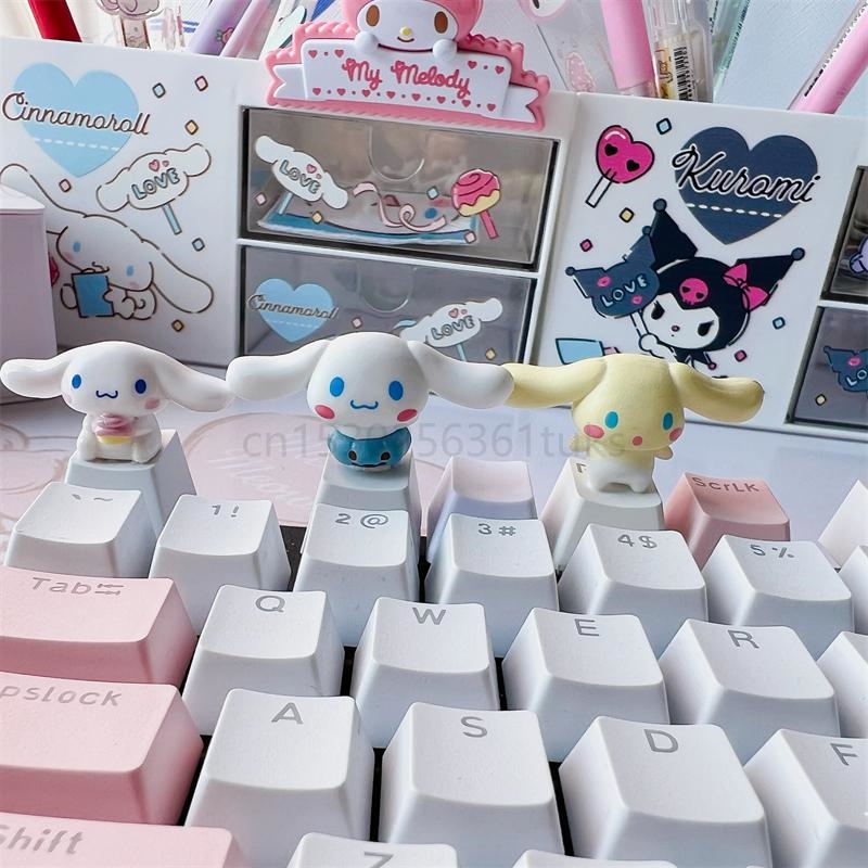 Sanrio Kawaii Cinnamorol Keycaps Mechanical Keyboard Caps Hello Kitty ...