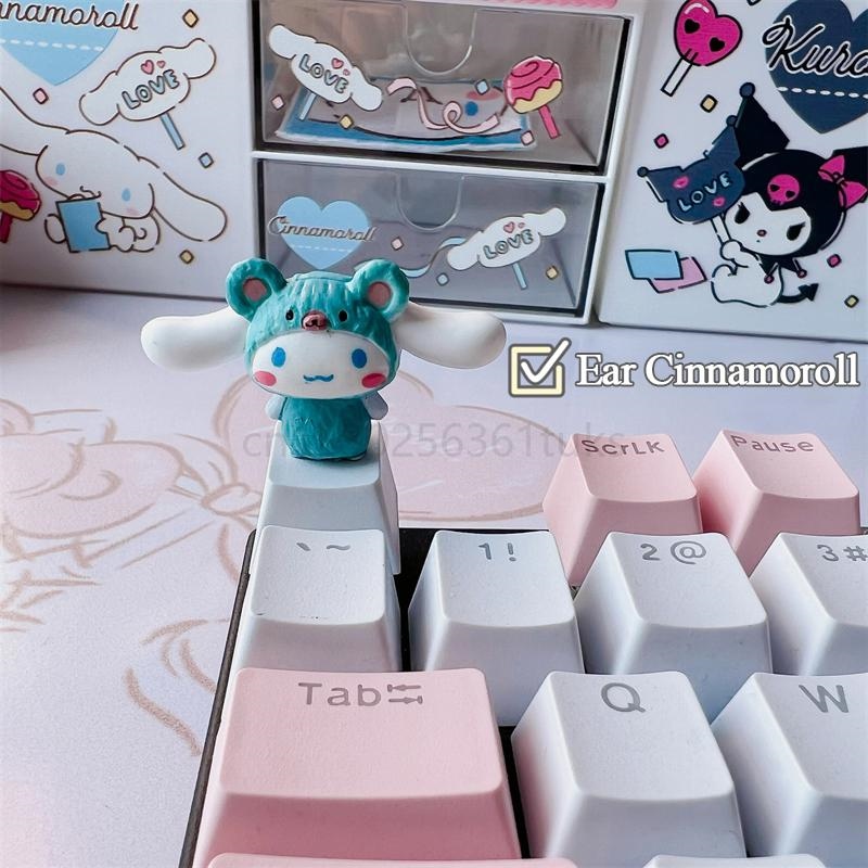 Sanrio Kawaii Cinnamorol Keycaps Mechanical Keyboard Caps Hello Kitty ...