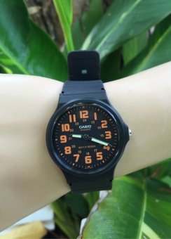 Casio Analog Resin Strap Watch MQ-71-4B Black/Orange - ThaiPick