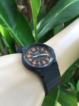 Casio Analog Resin Strap Watch MQ-71-4B Black/Orange - ThaiPick