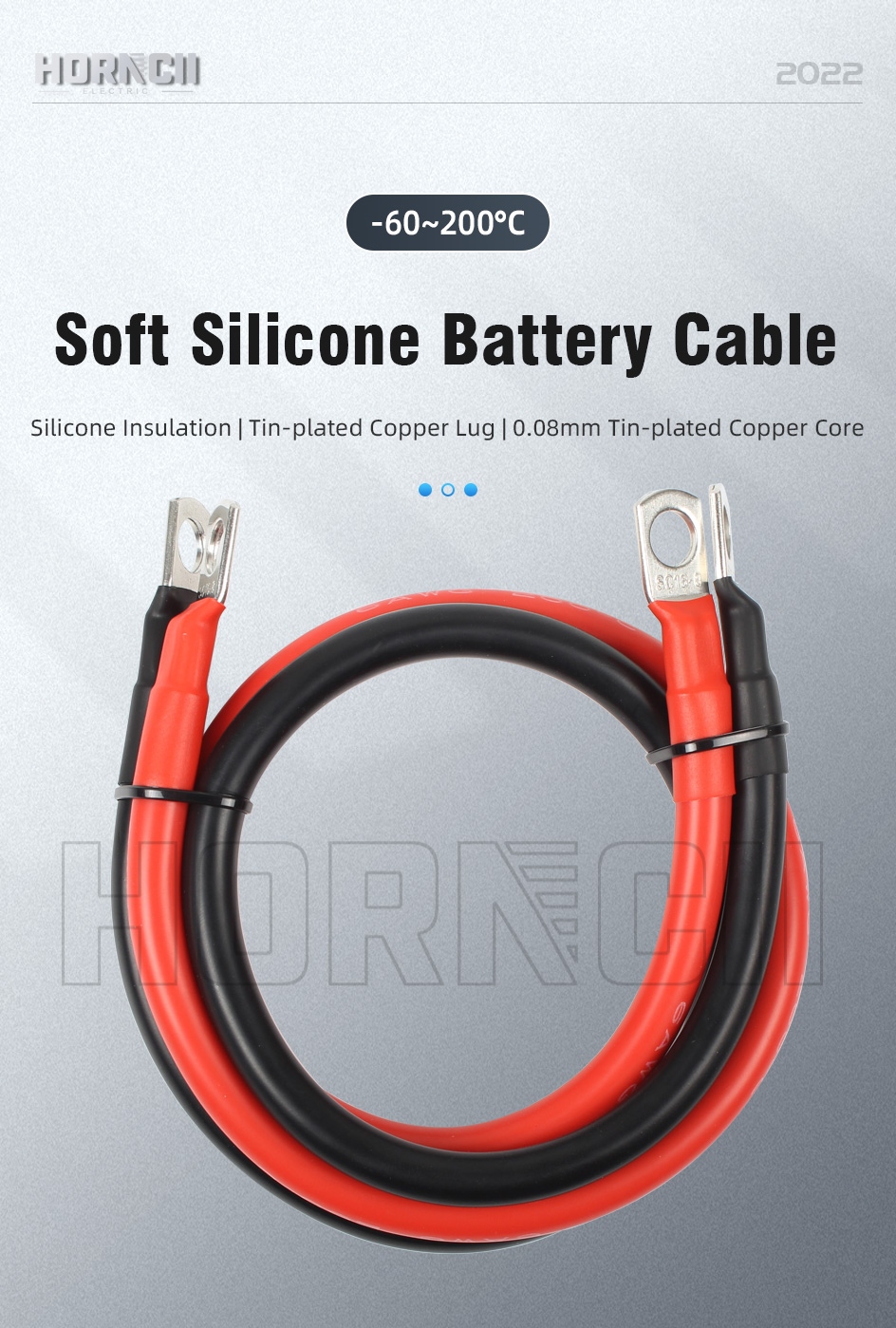 Soft Battery Cable Silicone wire 8 6 4 2 0 AWG Stranded Tin-plated ...
