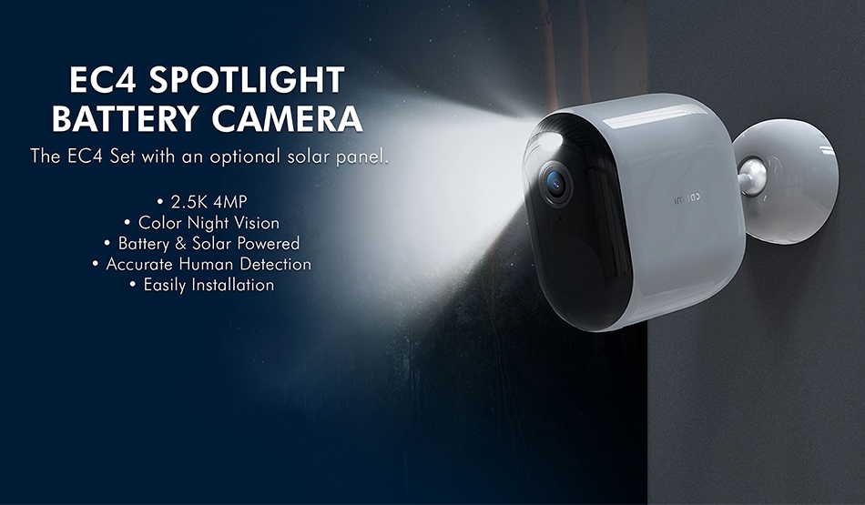 IMILAB EC4 Solar Camera Smart Home Ip Video Surveillance Cam 4MP HD ...