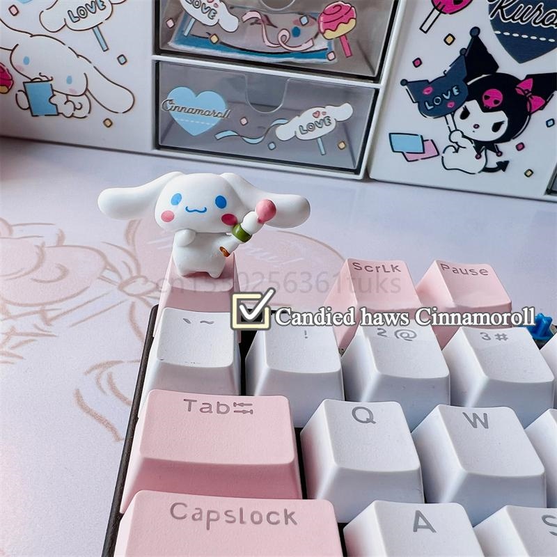 Sanrio Kawaii Cinnamorol Keycaps Mechanical Keyboard Caps Hello Kitty ...