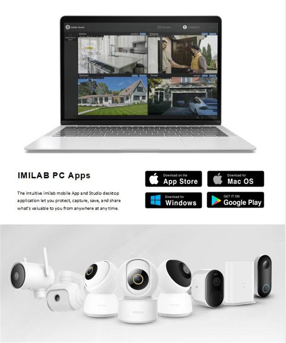 IMILAB EC4 Solar Camera Smart Home Ip Video Surveillance Cam 4MP HD ...