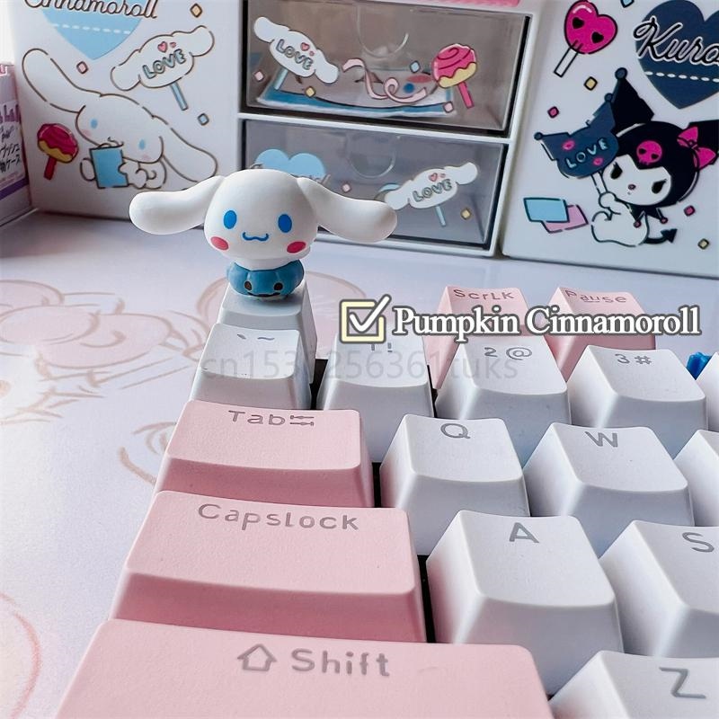 Sanrio Kawaii Cinnamorol Keycaps Mechanical Keyboard Caps Hello Kitty ...