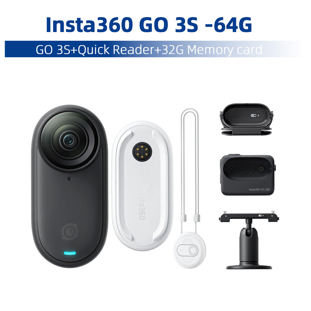 Insta360 GO 3S 64G / 128G Midnight Black/arctic White 4K กล้องกันน้ำ140Min 39G