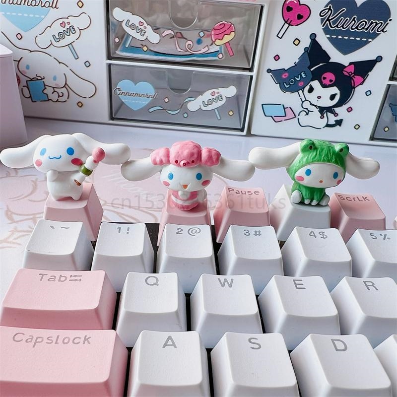 Sanrio Kawaii Cinnamorol Keycaps Mechanical Keyboard Caps Hello Kitty ...
